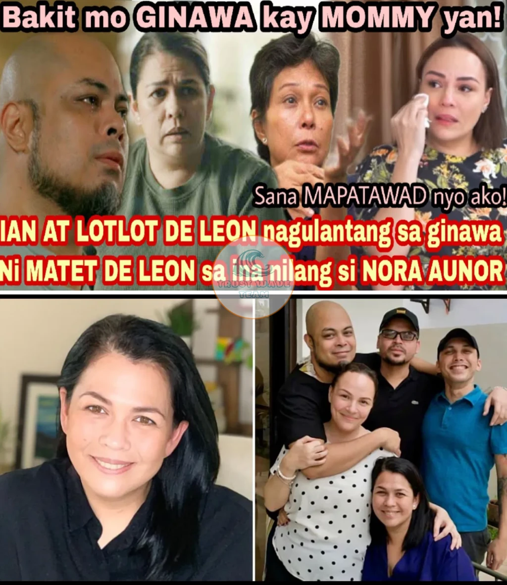WATCH: Ian and Lotlot De Leon are shocked by what Matet De Leon did to their mother Nora Aunor ...