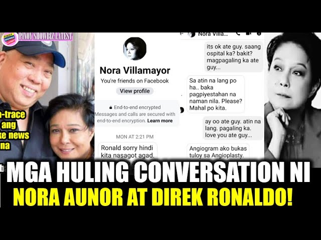 Nora Aunor Inamin ang Kanyang Operasyon at Huling Convo Bago Ito Pumanaw! Direktor Nagulat! /đh ...