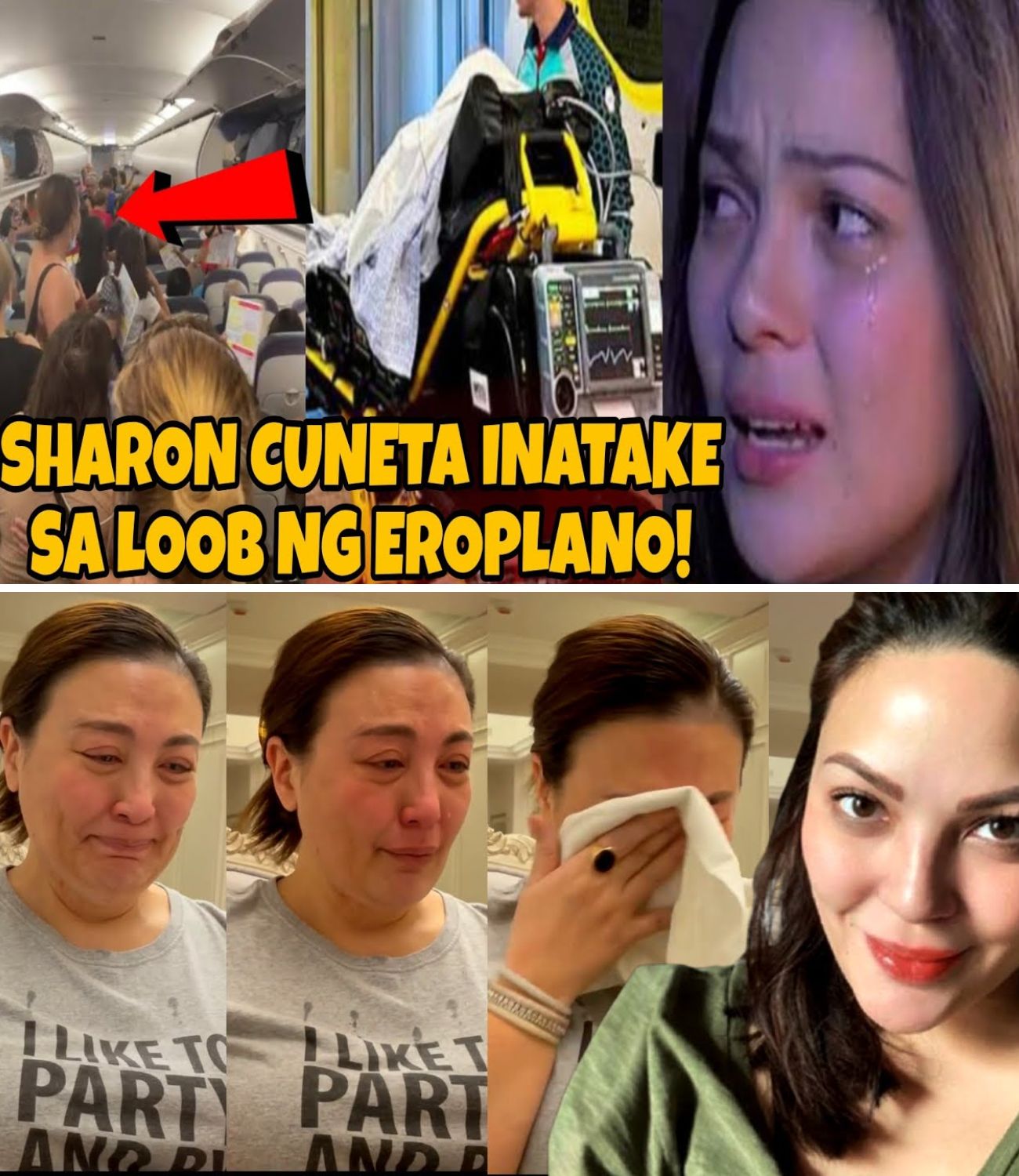 SHARON CUNETA INATAKE SA LOOB NG EROPLANO! KC CONCEPTION IYAK NG IYAK! - News