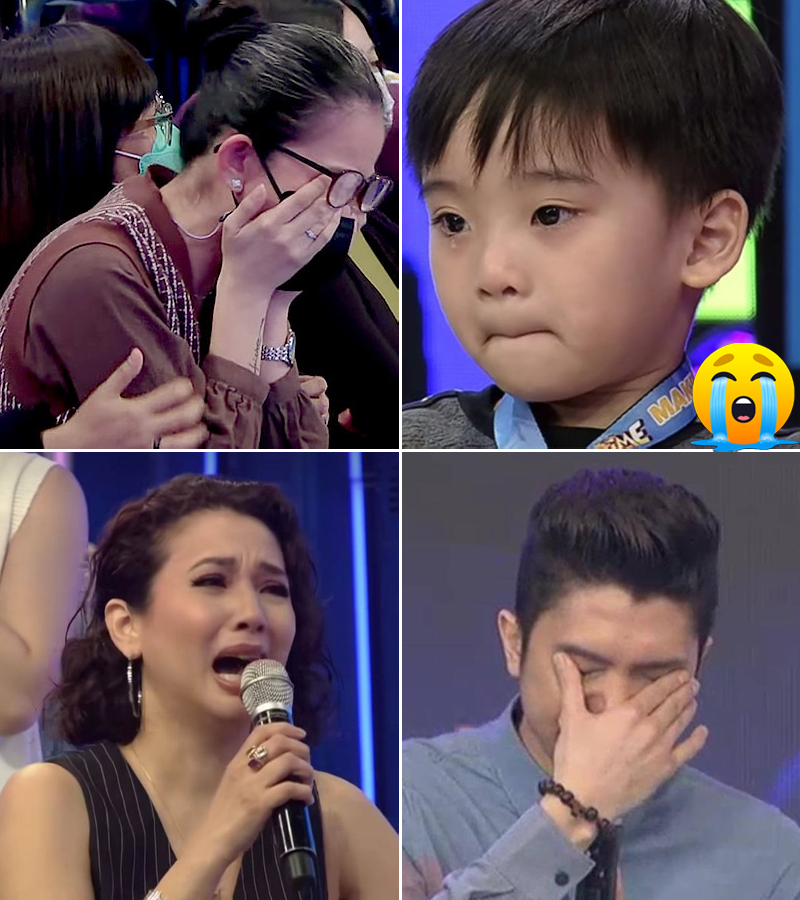 During a live broadcast, Vhong Navarro and Karylle broke down in tears as young singer Argus ...