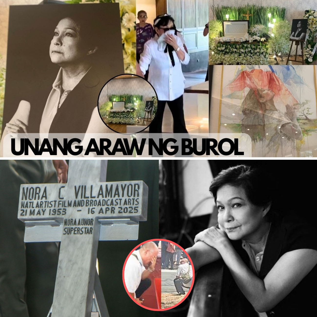 Sa gitna ng burol, isang lalaki ang lumuhod at umiiyak sa harap ni Nora ...